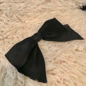 CHANEL | Accessories | Vintage Chanel Black Satin Hair Bow | Poshmark